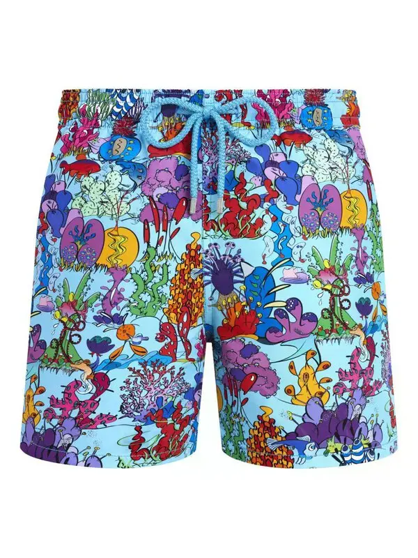 Vilebrequin Printed Drawstring Swim Shorts - Blue