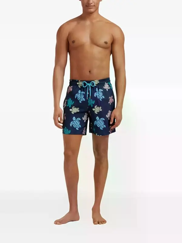 Vilebrequin Turtle-print Swim Shorts - Blue
