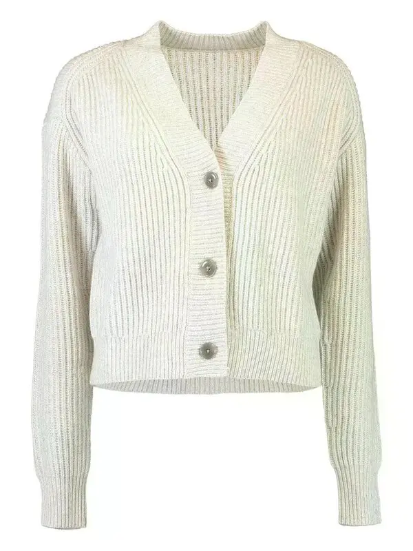 TWP V-neck Ribbed Cardigan