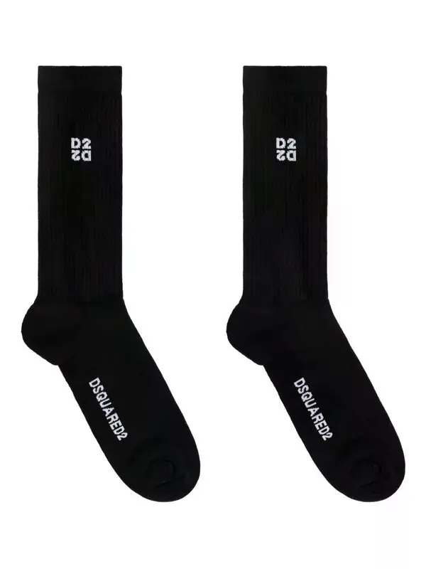 Dsquared2 Logo-detail Socks - Black