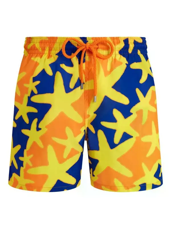 Vilebrequin Starfish-print Swim Shorts - Orange