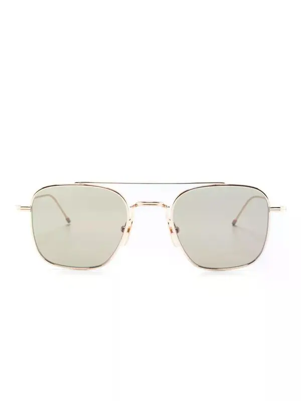 Thom Browne Pilot-frame Sunglasses - Gold
