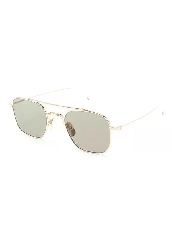 Thom Browne Pilot-frame Sunglasses - Gold