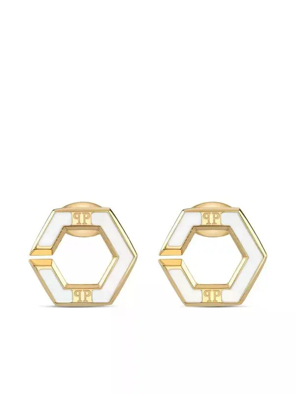 Philipp Plein Plein Legacy Crystal Stud Earrings - Gold