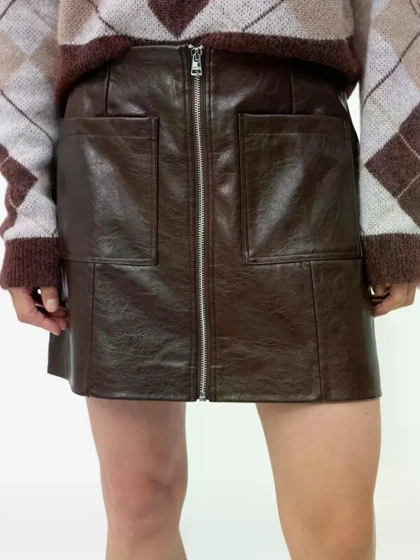 Hugo Patch-pocket Mini Skirt With Zip