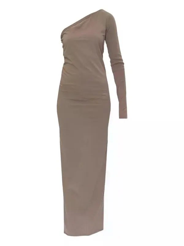 Buy Rick Owens One-shoulder Long-sleeve Maxi Dress - Brown At 19% Off |  Editorialist