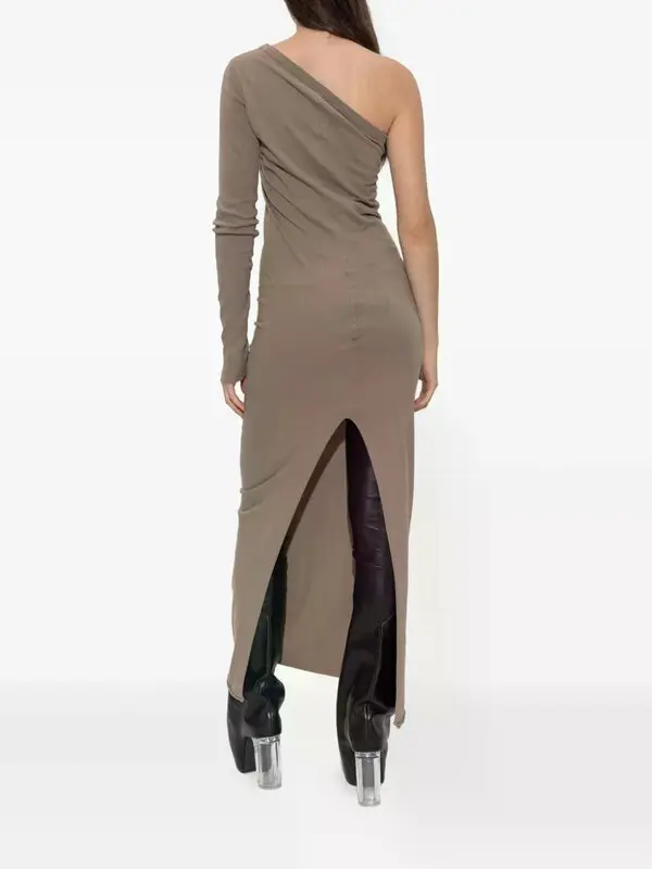 Rick Owens One-shoulder Long-sleeve Maxi Dress