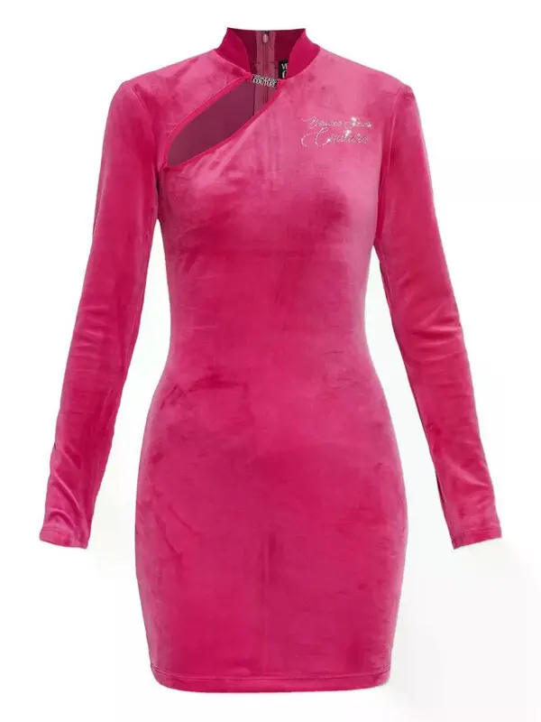 open lace back dress FUCHSIA CUT OUT Maxi Dress with Long Sleeves main image 0