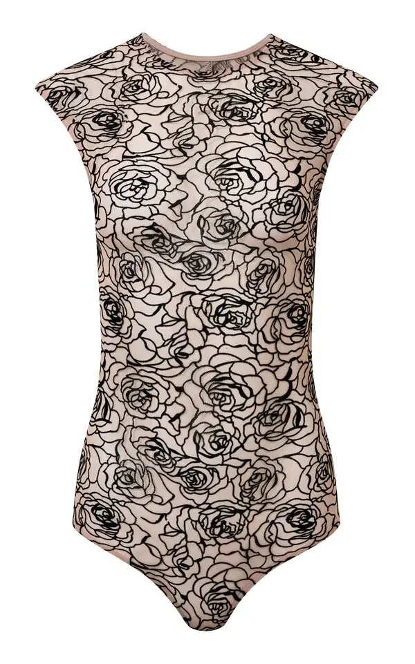 Paris Georgia Floral Printed Backless Bodysuit