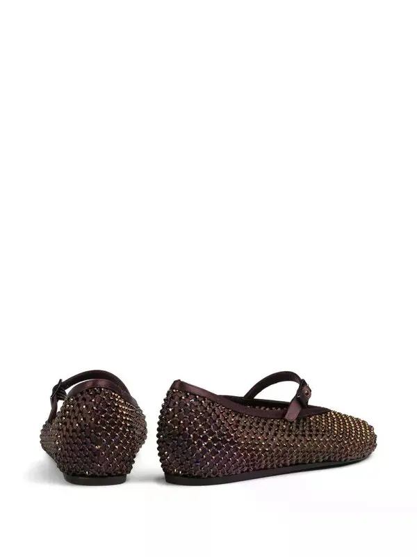 LE SILLA Gilda Embellished Ballet Flats - Brown