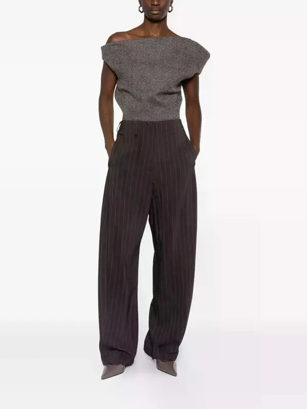 Magda Butrym Pinstripe Straight Leg Trousers