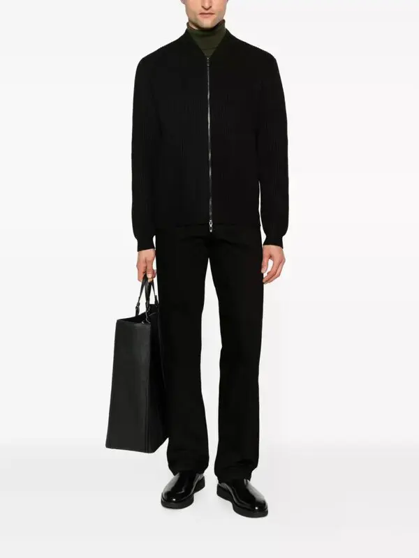 ANTONY MORATO Zip-up Ribbed-knit Cardigan