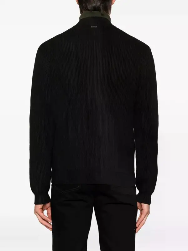 ANTONY MORATO Zip-up Ribbed-knit Cardigan