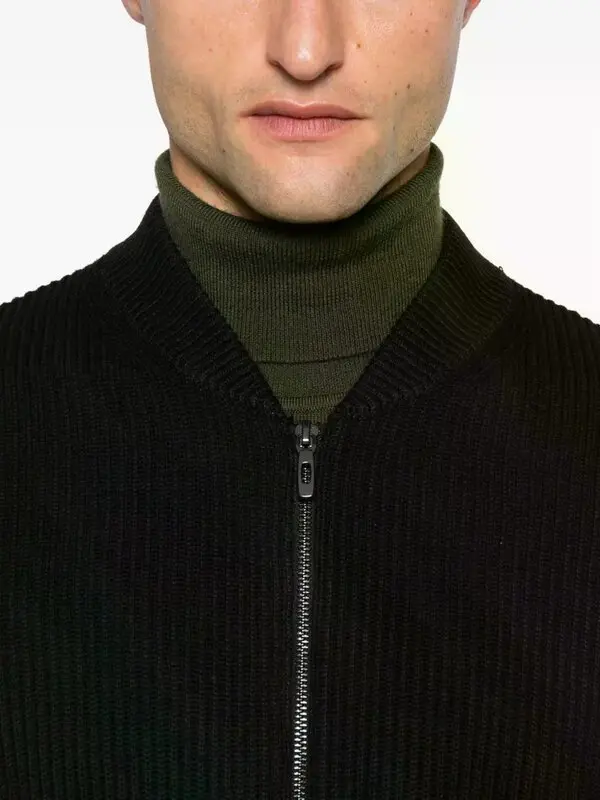 ANTONY MORATO Zip-up Ribbed-knit Cardigan