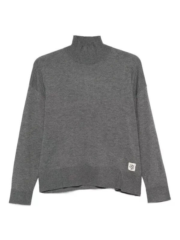 Liu Jo High-neck Sweater With Logo Patch