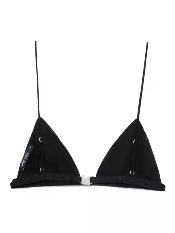 Patrizia Pepe Embroidered Triangle-cup Bra