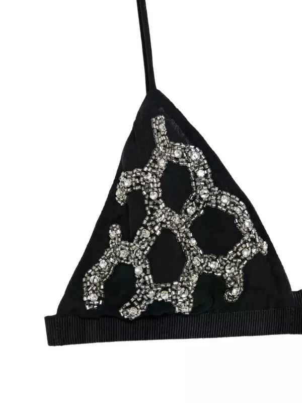 Patrizia Pepe Embroidered Triangle-cup Bra