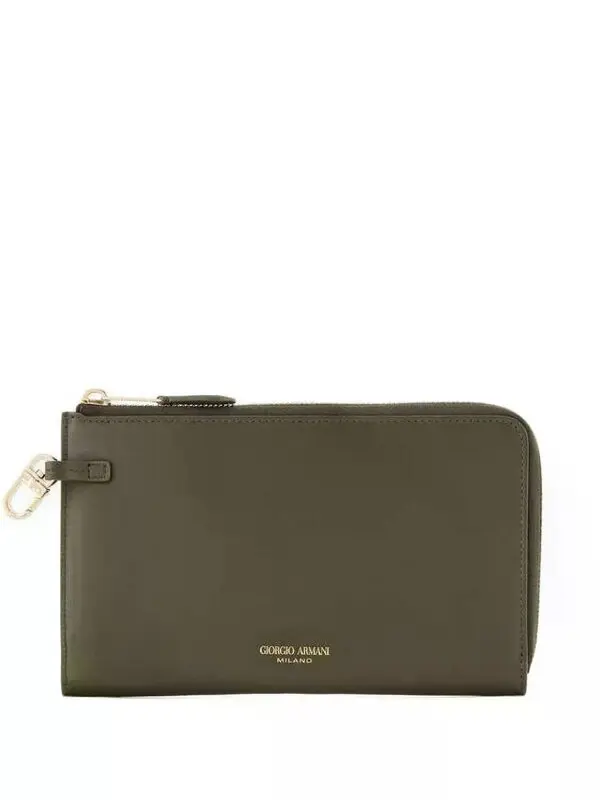 Giorgio Armani Zip-around Clasp Wallet - Green