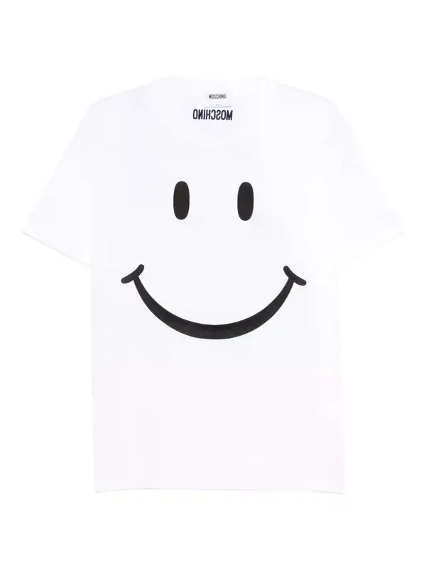 Moschino Smiley-print Cotton T-shirt - White