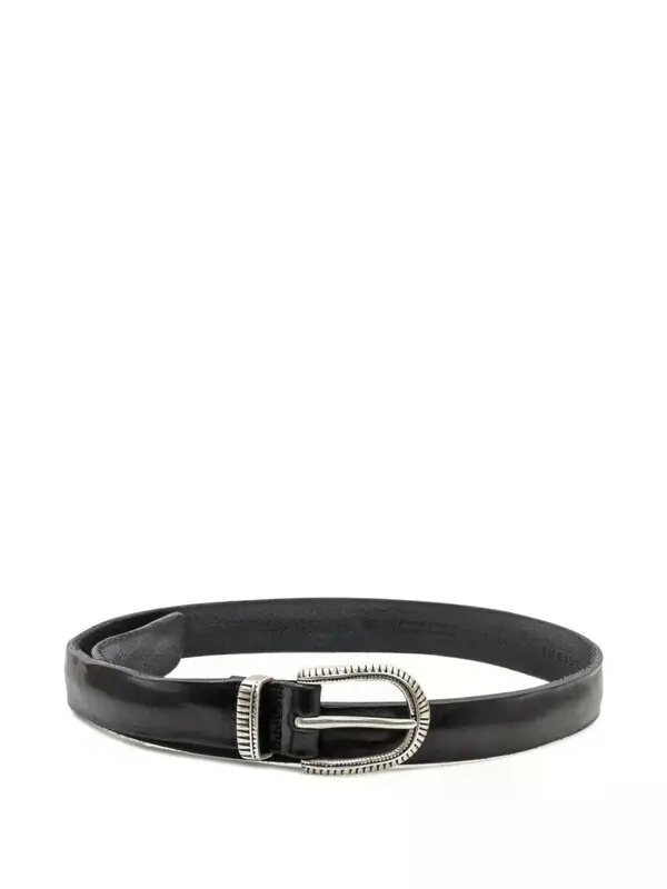 ORTIGNI Engraved-buckle Belt - Black