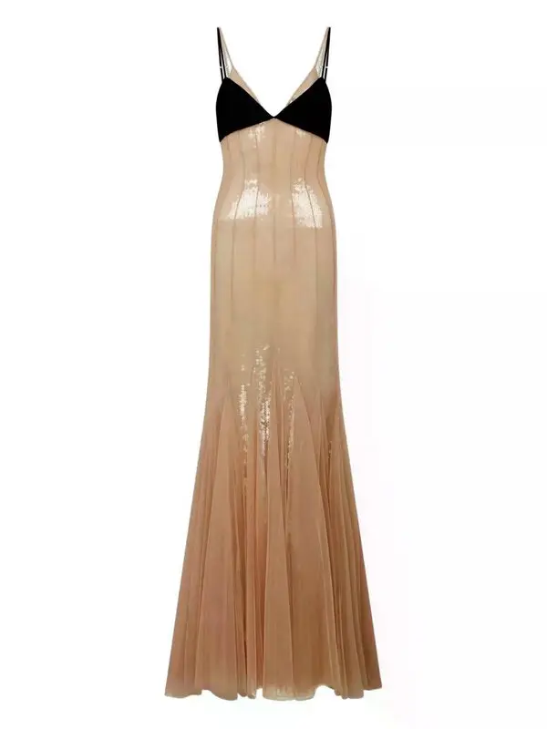 David Koma Sequin Embellished Gown