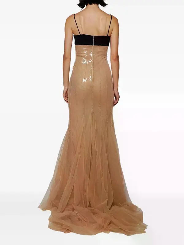 David Koma Sequin Embellished Gown