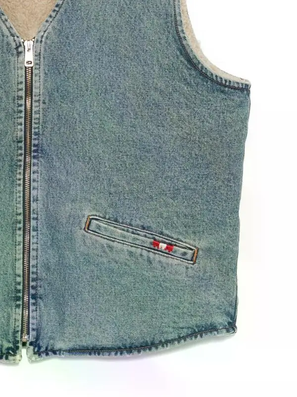 AMISH Zip-up Denim Gilet