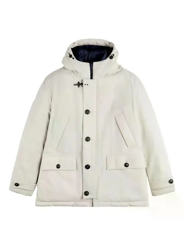 FAY Button-up Hooded Parka Coat