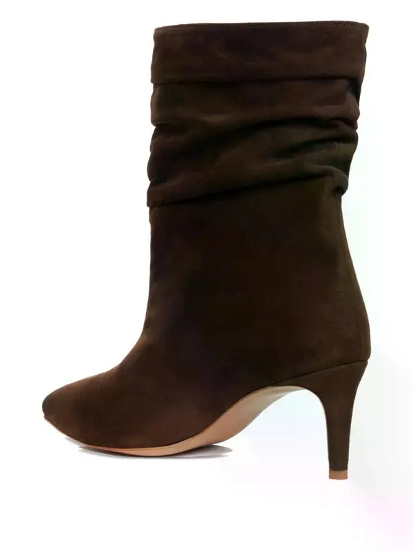 GINISSIMA 65mm Ruched Suede Boots