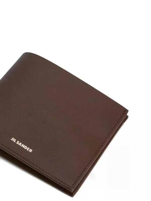 JIL SANDER Embossed Zipped Leather Wallet