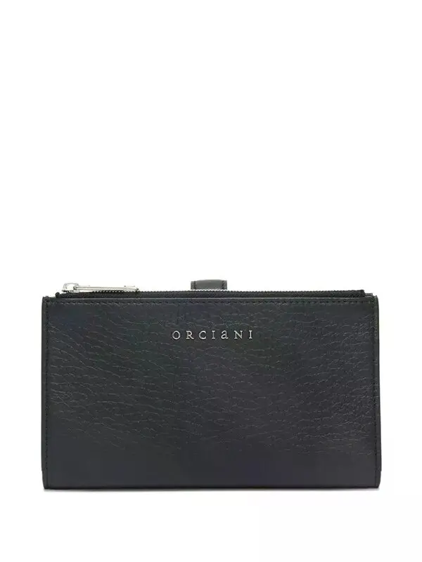 ORTIGNI Press-stud Zip Wallet - Black