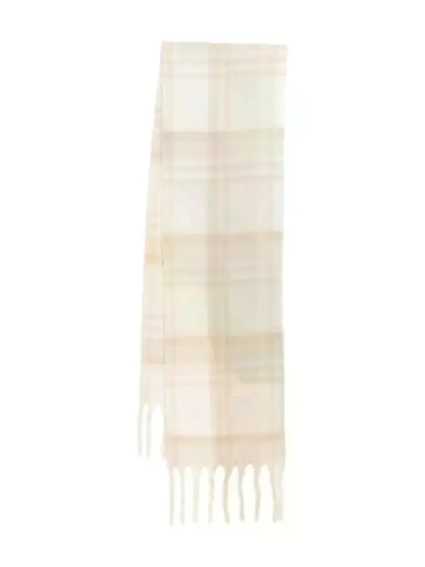NAPAPIJRI Checked Fringed Scarf - Neutrals