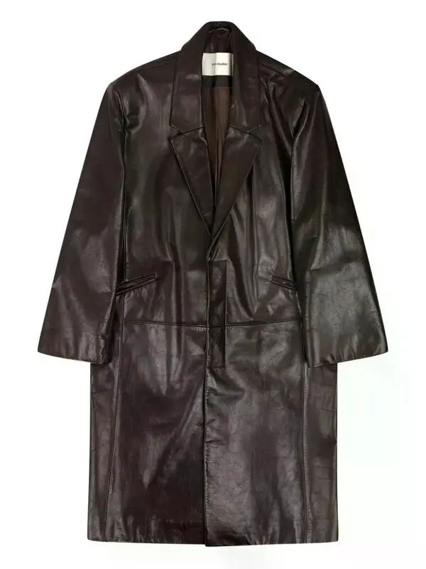 ENTIRE STUDIOS Single-breasted Leather Coat