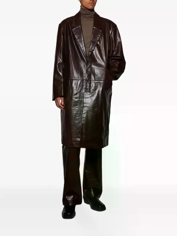 ENTIRE STUDIOS Single-breasted Leather Coat