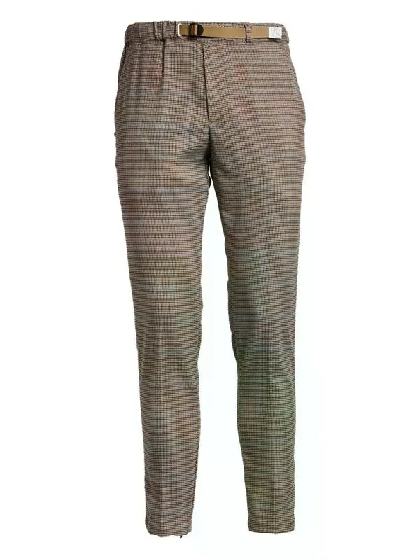 WHITE SAND Check Houndstooth Trousers