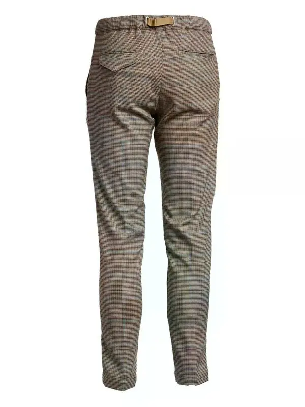 WHITE SAND Check Houndstooth Trousers
