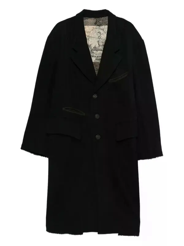 ZIGGY CHEN Single-breasted Mid-length Coat - Black