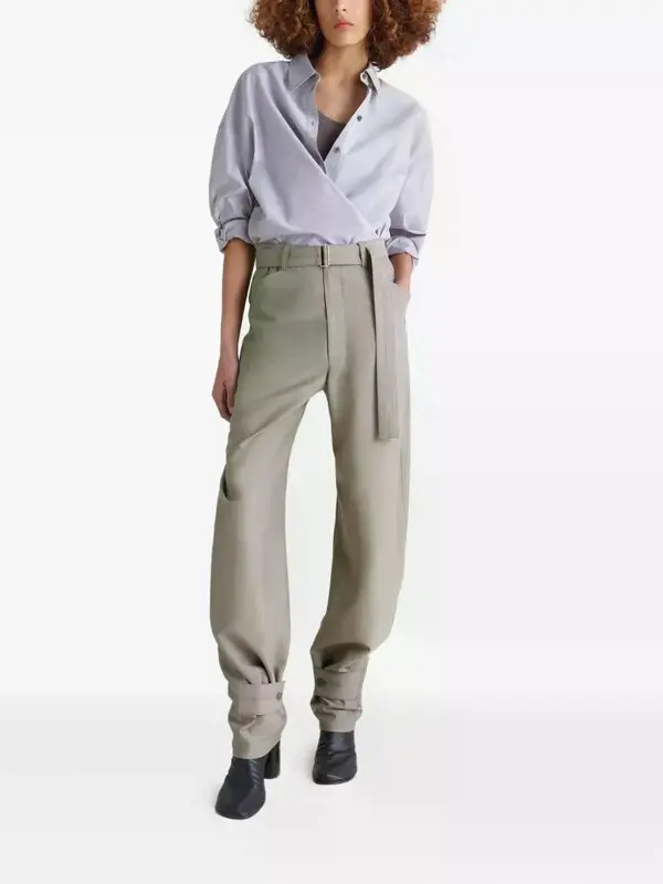 LEMAIRE Belted Button-tab Trousers