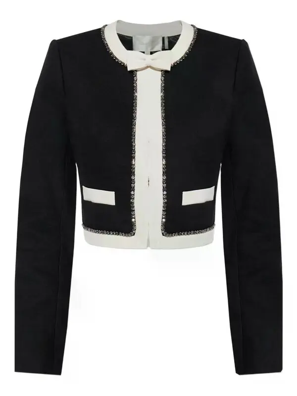 LoveShackFancy Embellished Bow Jacket - Black