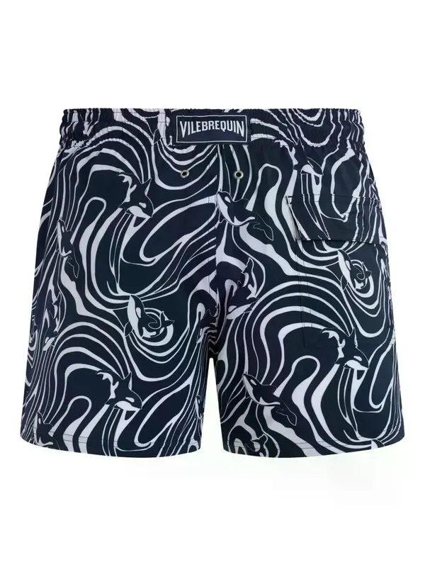 Vilebrequin Orcas-print Swim Shorts - Blue
