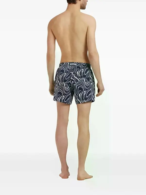 Vilebrequin Orcas-print Swim Shorts - Blue