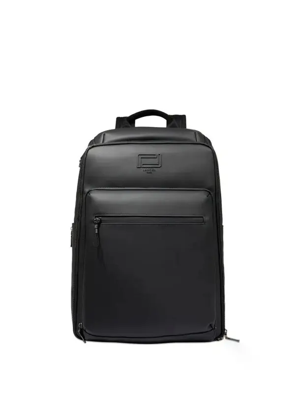 LANCEL Embossed Logo Backpack - Black