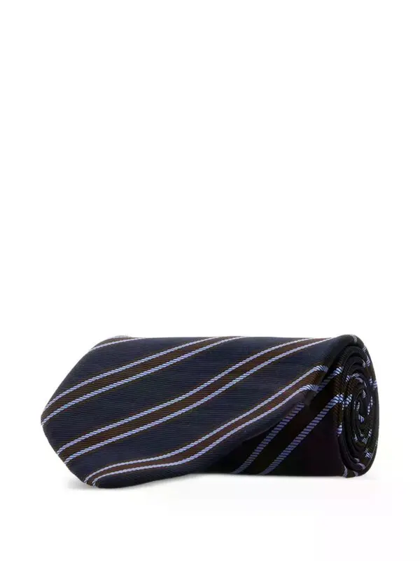 Junya Watanabe Striped Silk Tie