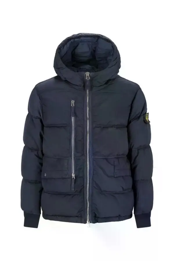 Stone Island Hooded Puffer Jacket - Blue