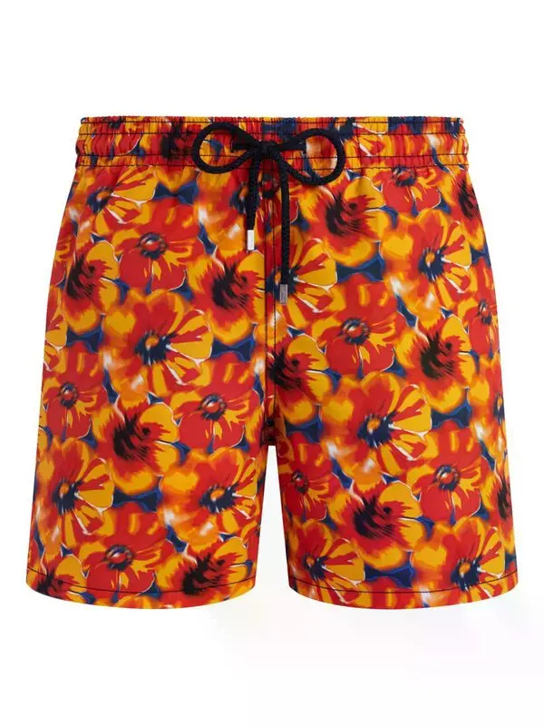 Vilebrequin Floral-print Swim Shorts - Red