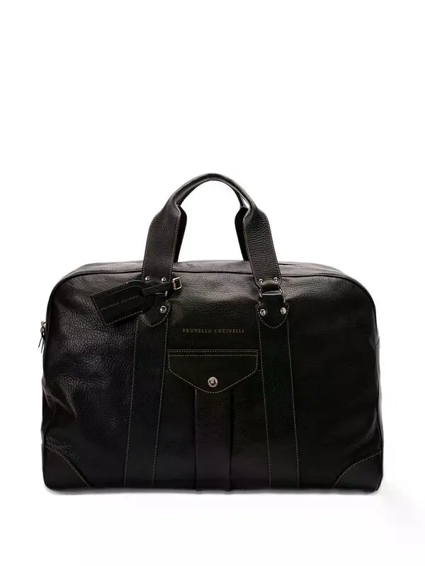 Brunello Cucinelli Calf-leather Duffle Bag - Black