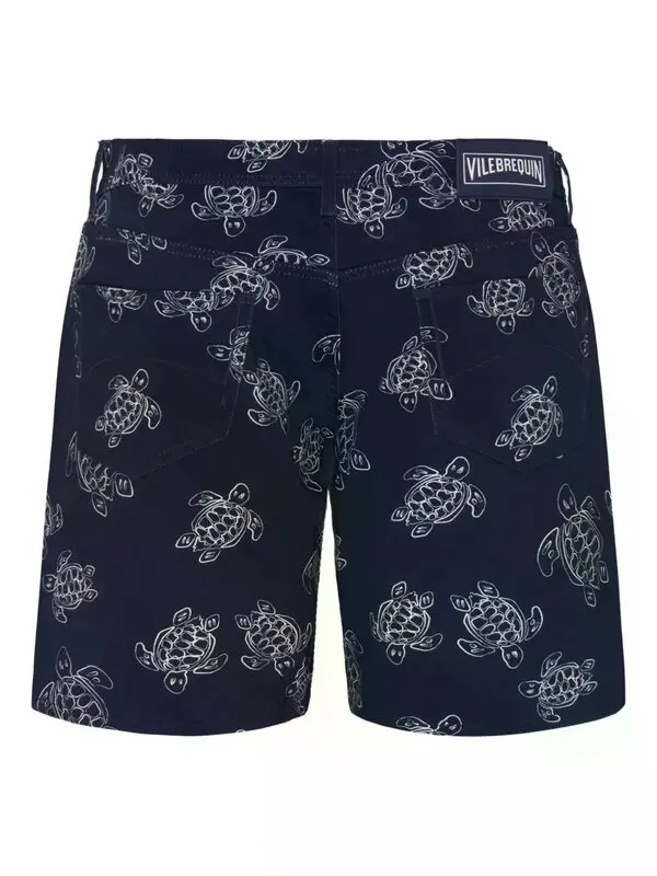 Vilebrequin Five-pocket Turtle-print Bermuda Shorts