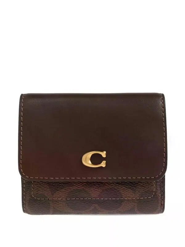 COACH Mila Logo Pattern Wallet - Brown