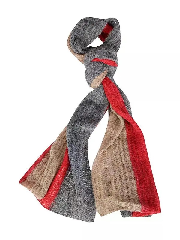 THIBAULT VAN DER STRAETE Striped Scarf - Grey