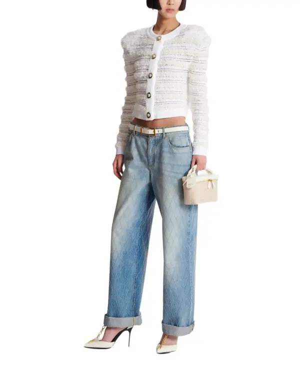 Balmain Diamond Washed Denim Straight-fit Jeans